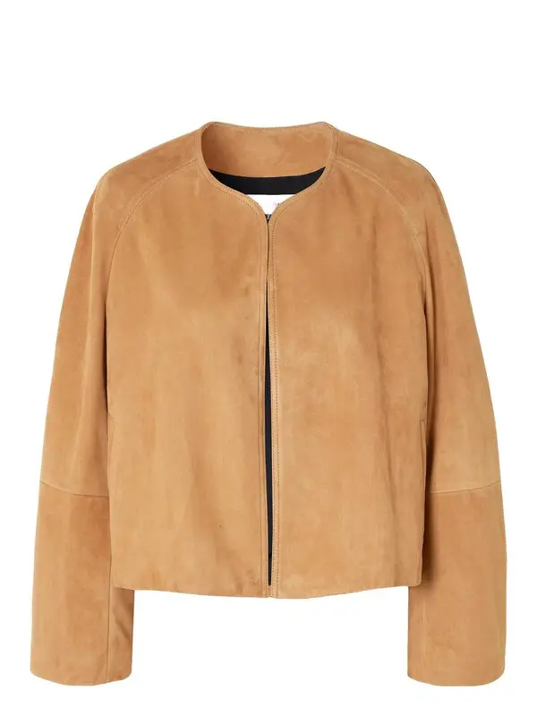 Nour Hammour Mira Suede Jacket - Brown