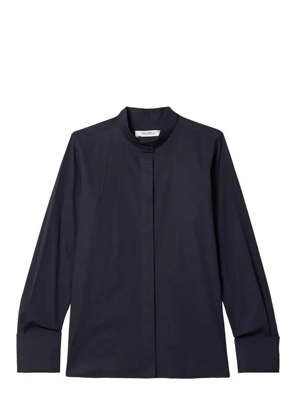 Max Mara Arduino Cotton-blend Poplin Shirt - Blue