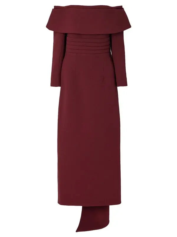 EMILIA WICKSTEAD Derika Off-the-shoulder Gown - Burgundy