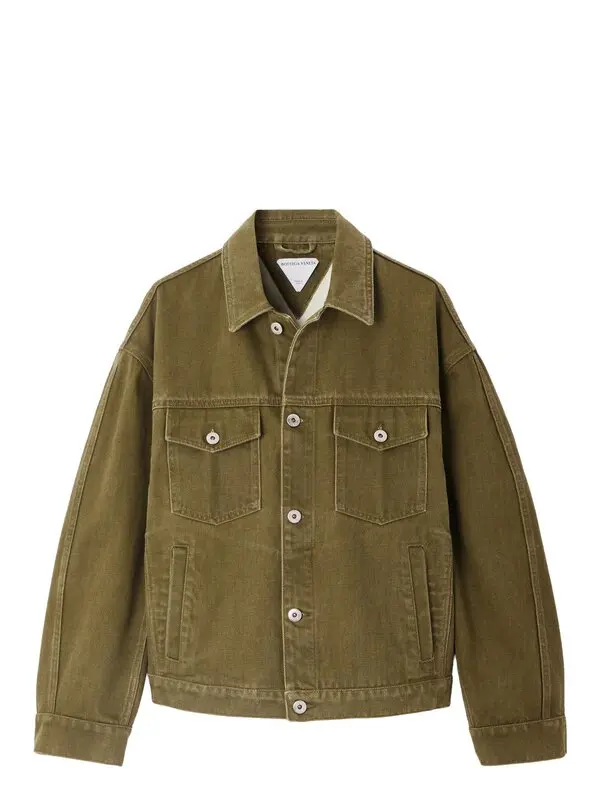 Bottega Veneta Denim Trucker Jacket - Green
