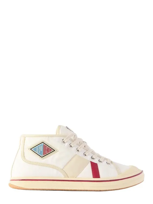 Bottega Veneta Eliot Leather-trimmed Sneakers - Off-white