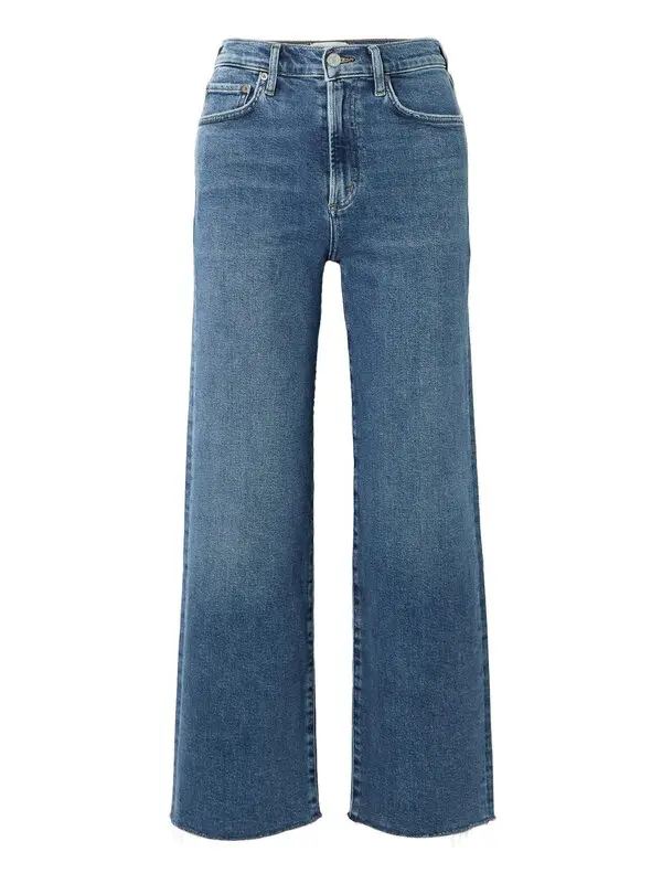 AGOLDE Harper Cropped Mid-rise Straight-leg Jeans - Blue
