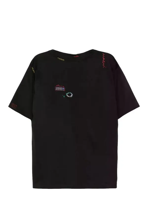 Marni Embroidered T-shirt - Black