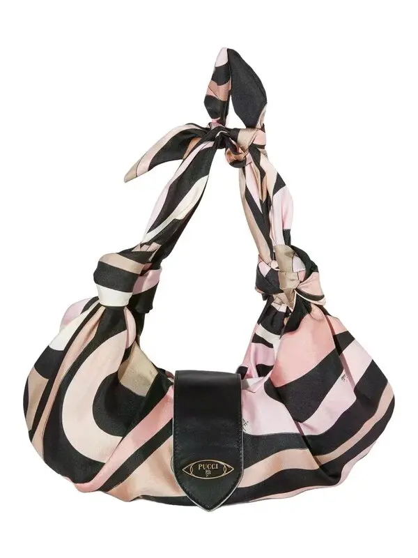 Emilio Pucci Silk Shoulder Bag - Black