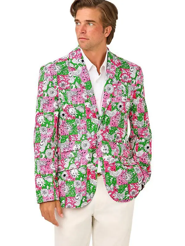 Lilly Pulitzer Flagler Blazer - Cherry Blossom Pink Lil Chicken Check