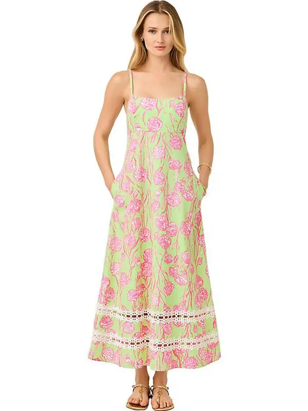 LILLY PULITZER Haliey Midi Fit-and-flare Dress - Pistachio Macaron Alina