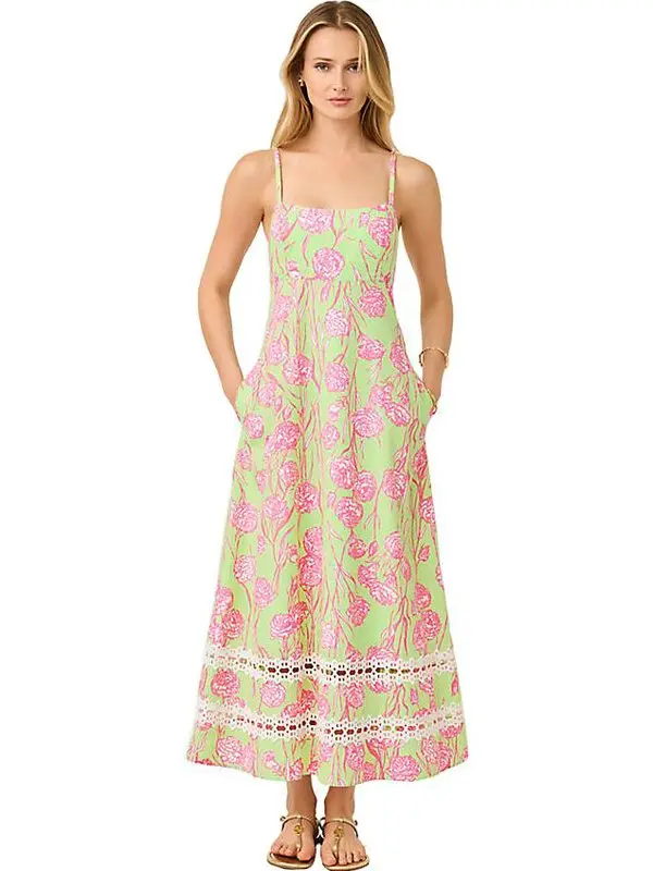 Lilly Pulitzer® Haliey Midi Dress - Pistachio Macaron Alina