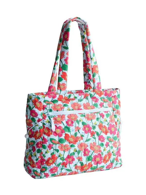 VERA BRADLEY Disney Original Zip Tote Bag In Mickey Meadow - Blue