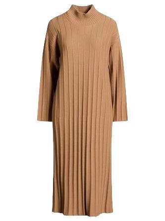 Max Mara Leisure Midi Virgin Wool Dress - Beige