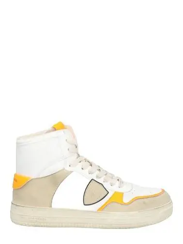 ACBC X PHILIPPE MODEL Leather High-top Sneakers - Beige