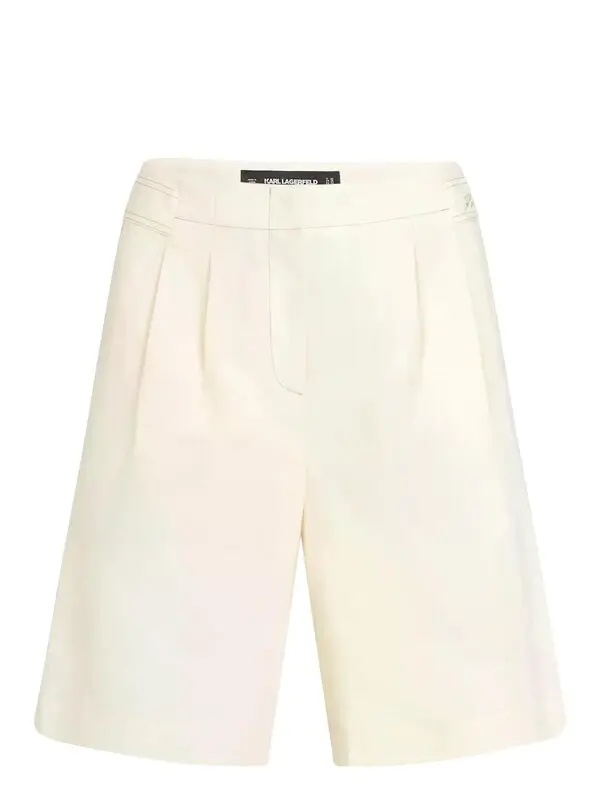 Karl Lagerfeld Linen-blend Shorts - Neutrals