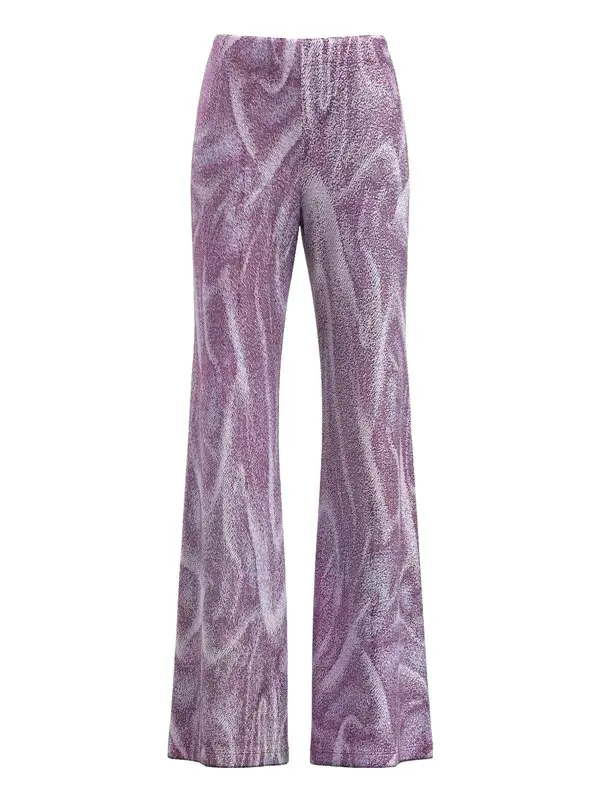 MARGHERITA MACCAPANI Lurex-jacquard Trousers - Purple
