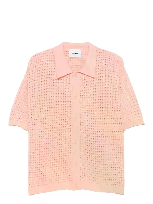 BONSAI Open-knit Shirt - Pink