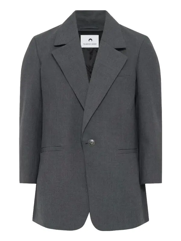 MARINE SERRE Tailored Blazer - Grey