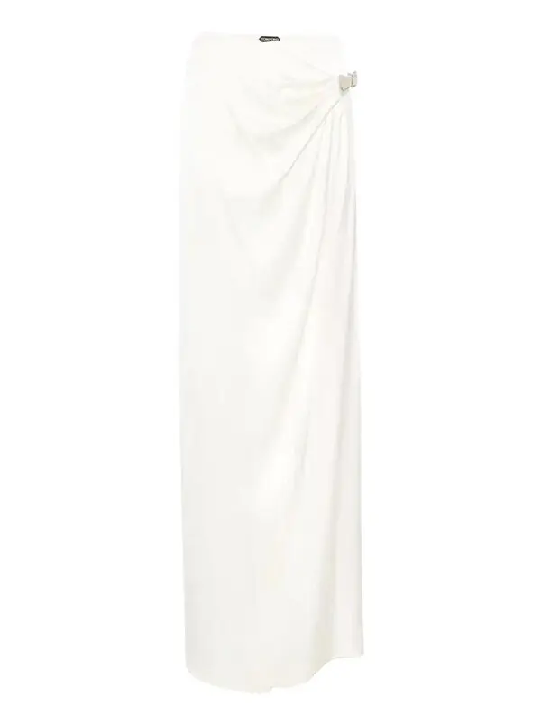 TOM FORD Silk Maxi Skirt - Neutrals