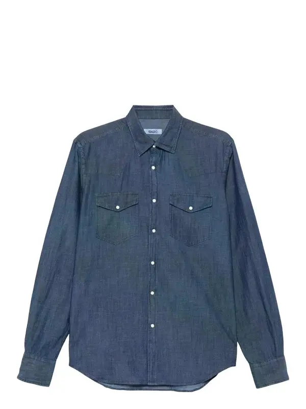 ERALDO Cotton Shirt - Blue