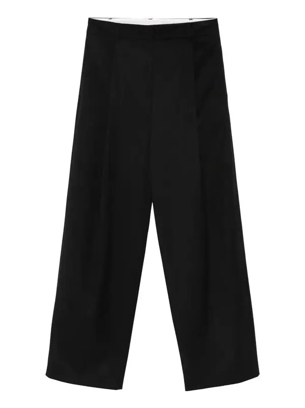 AMOMENTO Pleated Trousers - Black