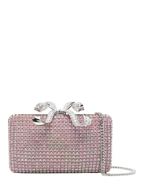 SELF-PORTRAIT Crystal-embellished Clutch - Pink