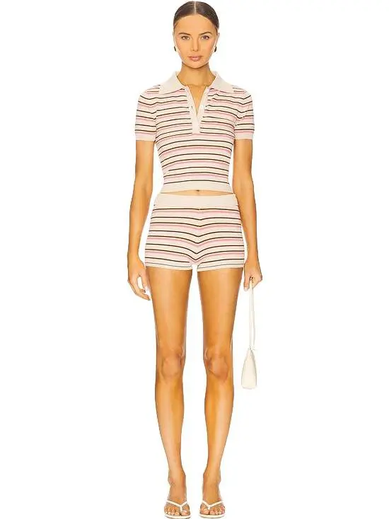 Superdown Dorah Short Set - Nude Stripe
