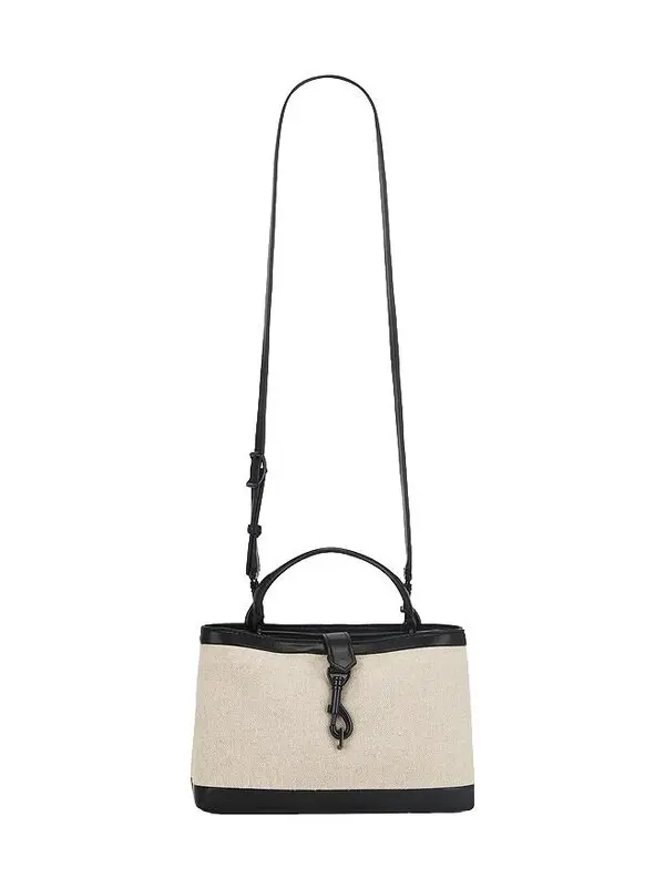 Rebecca Minkoff Megan Surplus Top Handle Bag - Natural & Black