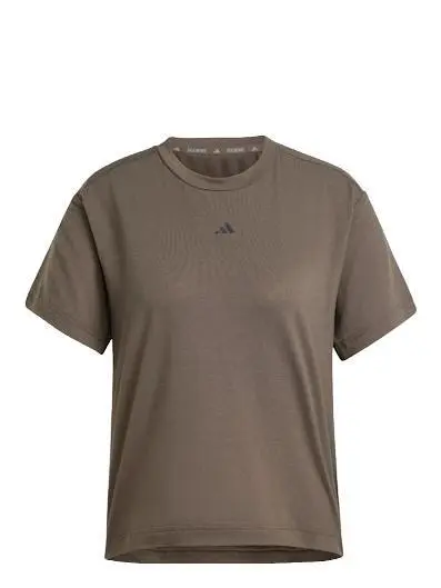 Adidas Power Backcutout 3stripes T-shirt - Shadow Olive