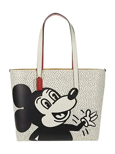 Coach X Keith Haring Disney Tote Bag - White/black