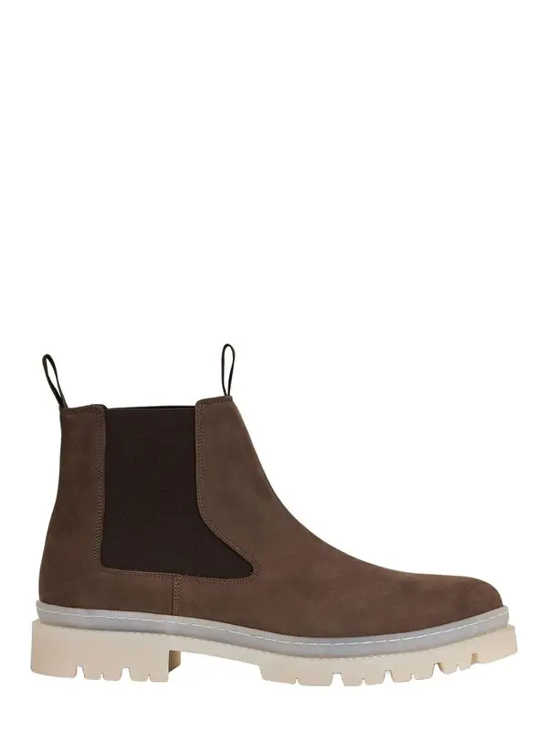 REISS Garry Suede Chelsea Boots - Brown
