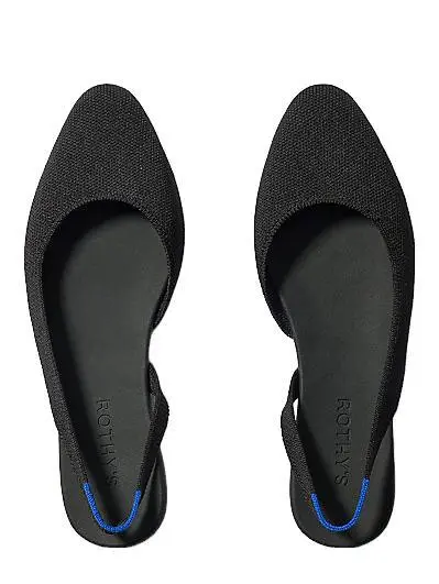 Rothy's The Almond Slingback Flats - Black