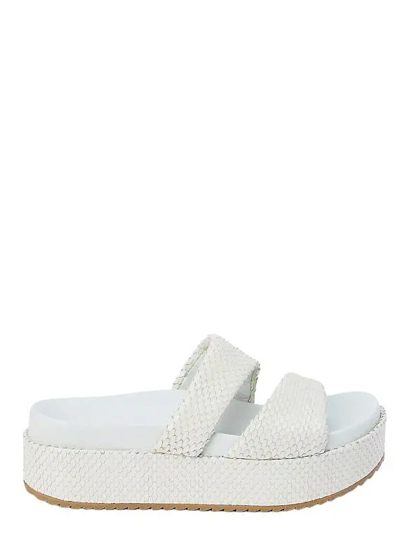 Matisse Blae Platform Slide Sandals - White
