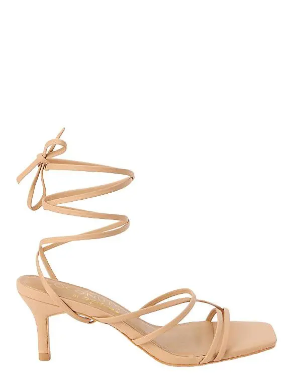 Matisse Lilly Ankle-wrap Kitten Heels - Neutral