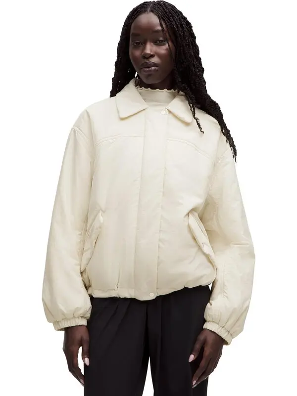 Lululemon Insulated Oversized Collared Jacket - Light Ivory