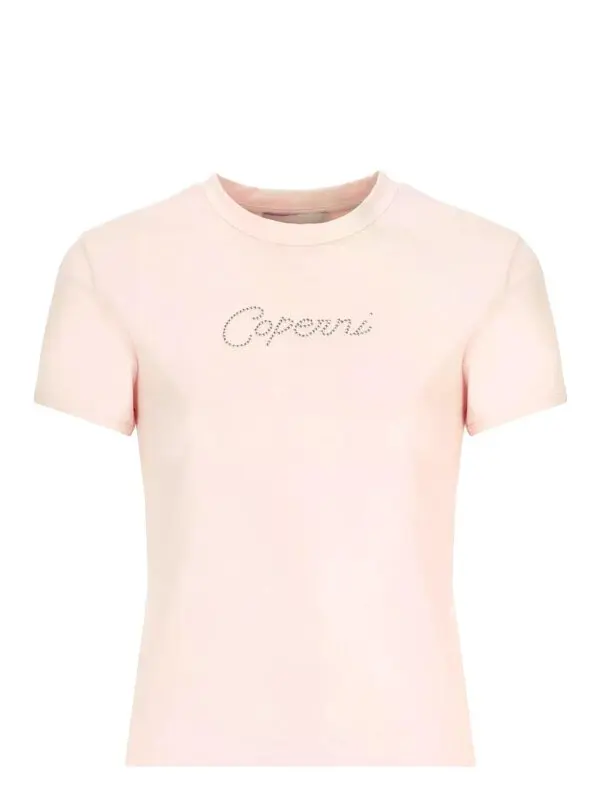 Coperni Rhinestone Logo T-shirt - Pink