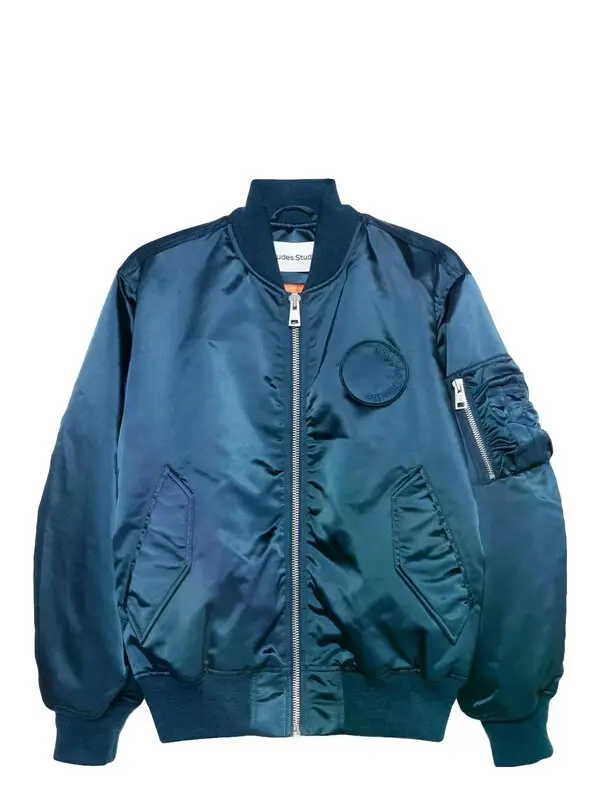 ÉTUDES STUDIO Logo-patch Bomber Jacket - Blue