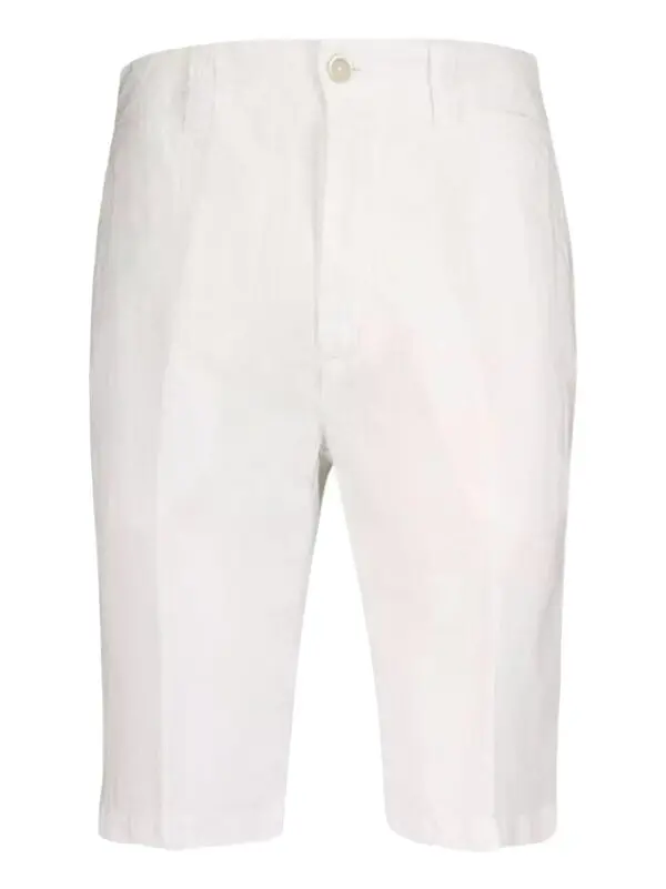120% Lino Linen Bermuda Shorts - White