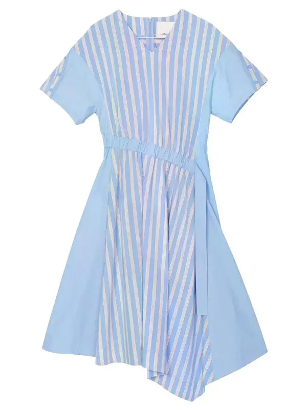 3.1 Phillip Lim Striped Asymmetric Dress - Blue