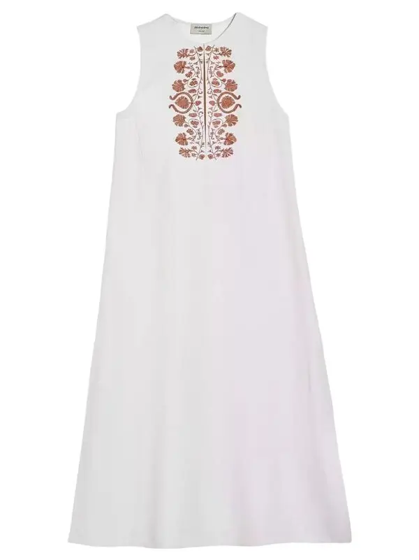 Zeus+dione Peony Silk Dress - Neutrals