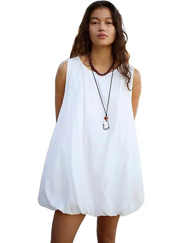 Free People Struttin' Bubble Mini Dress - Ivory