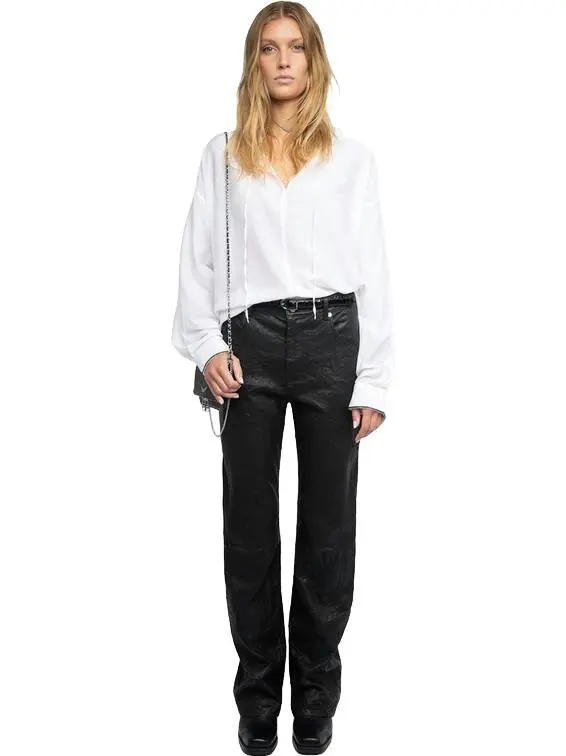 Zadig&Voltaire Troene Oversized Cotton Blouse - White