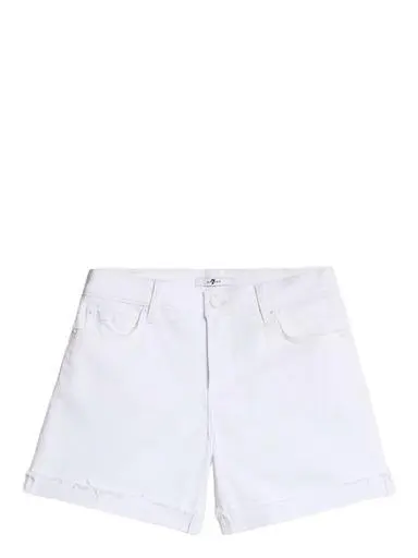 7 For All Mankind Mid Roll Short - Neutral / White