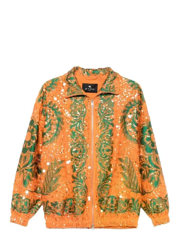Etro Sequin-embellished Bomber Jacket - Orange