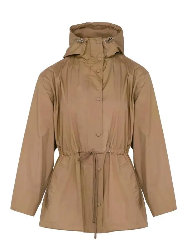 YVES SALOMON Hooded Parka Jacket - Brown
