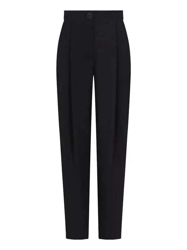 Armani Exchange Creased Straight-leg Trousers - Black