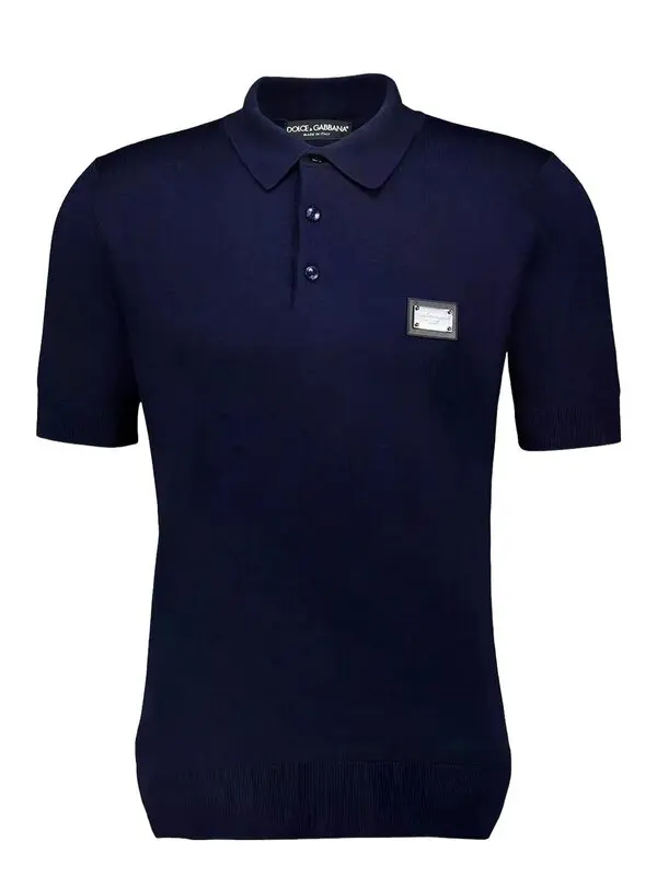 Dolce & Gabbana Wool Polo Shirt - Blue
