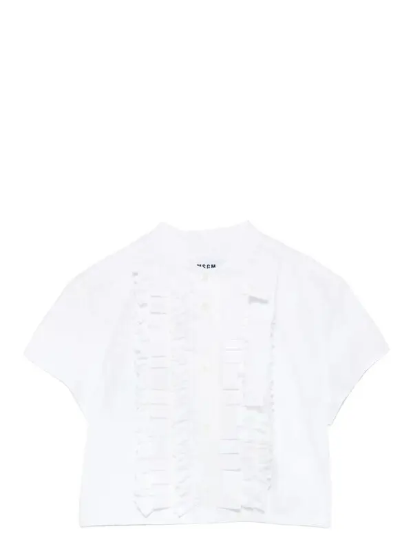 MSGM Ruffled Shirt - White