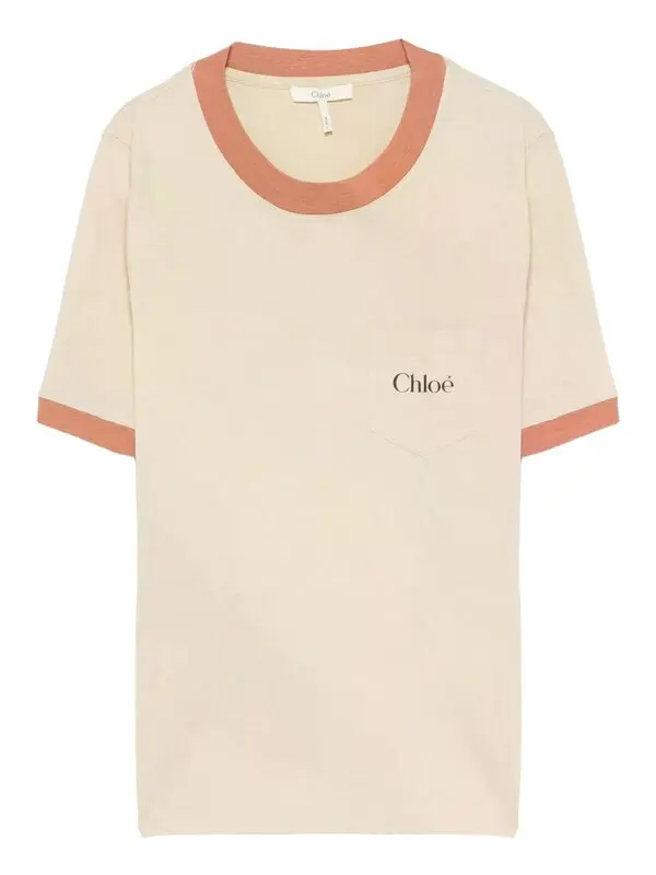 Chloé Logo-print T-shirt - Neutrals