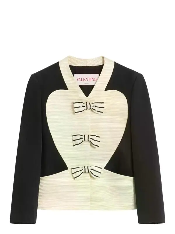 Valentino Garavani Bow-embellished Blazer - Black