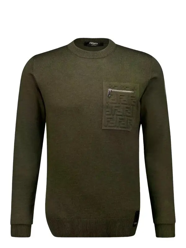 Fendi Knitted Jumper - Green