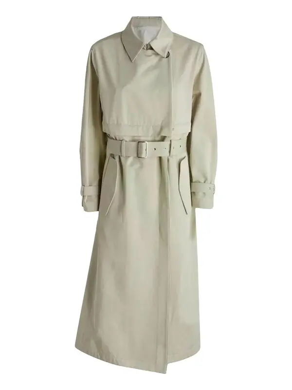 DEL CORE Gabardine Trench Coat - Neutrals