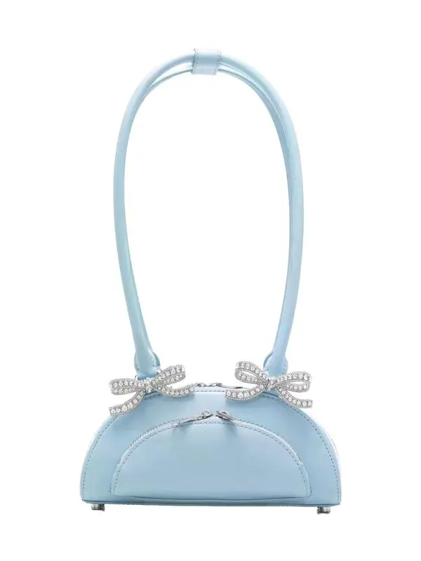 SELF-PORTRAIT Mini Curved Shoulder Bag - Blue
