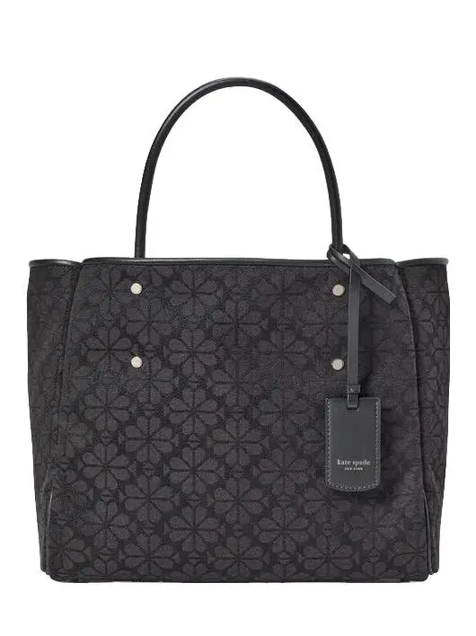 Kate Spade New York Spade Flower Jacquard Tote - Black Multi.